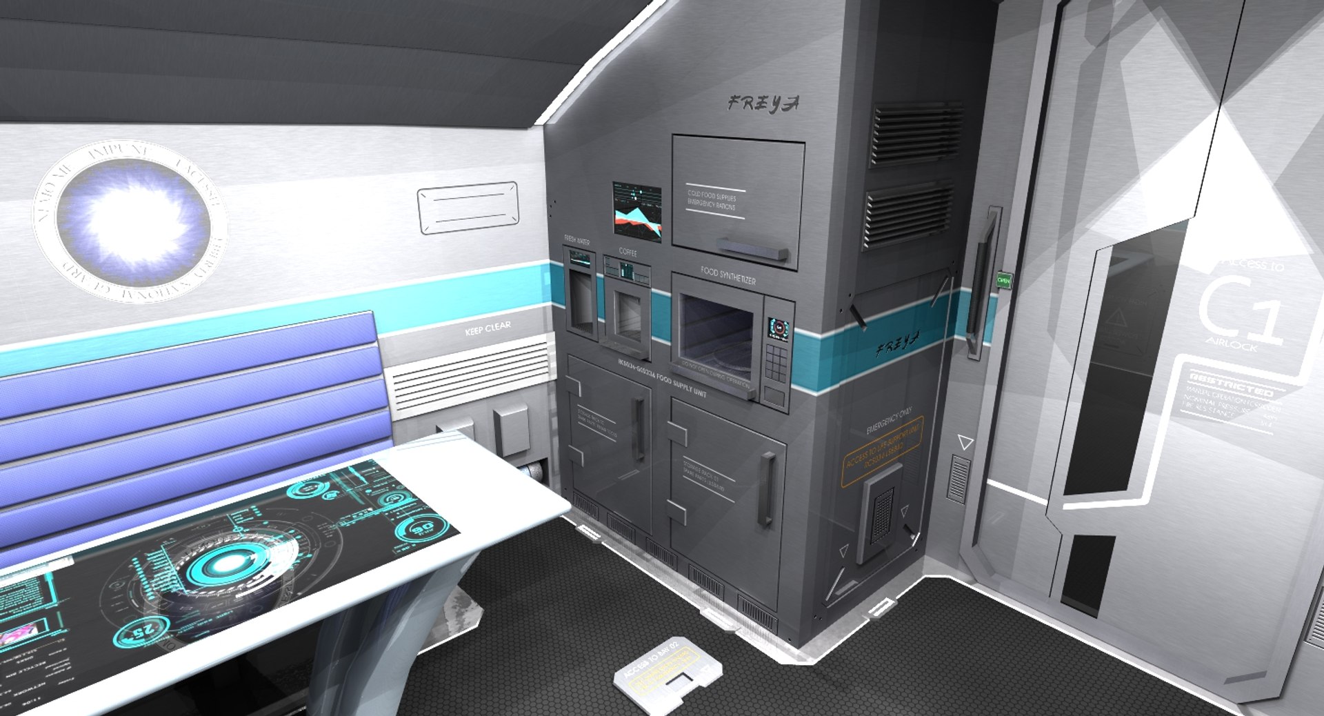 3D interior small starship - TurboSquid 1229171