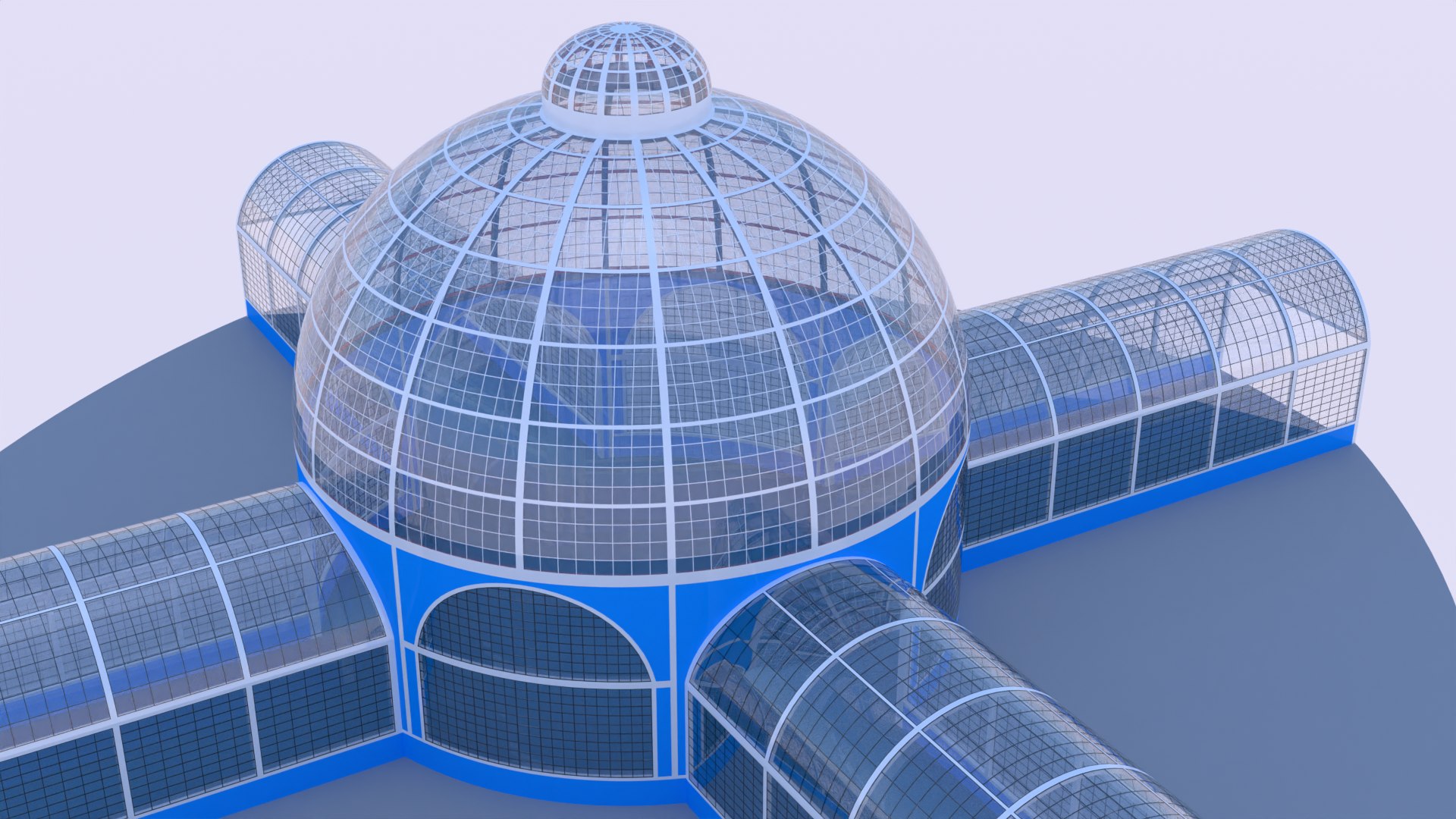 Pavilion Glass Building 3D Model - TurboSquid 2149272
