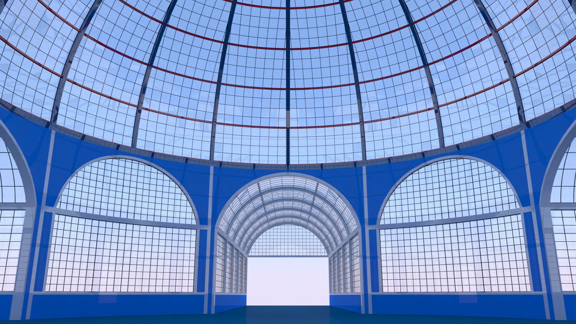 Pavilion Glass Building 3D Model - TurboSquid 2149272