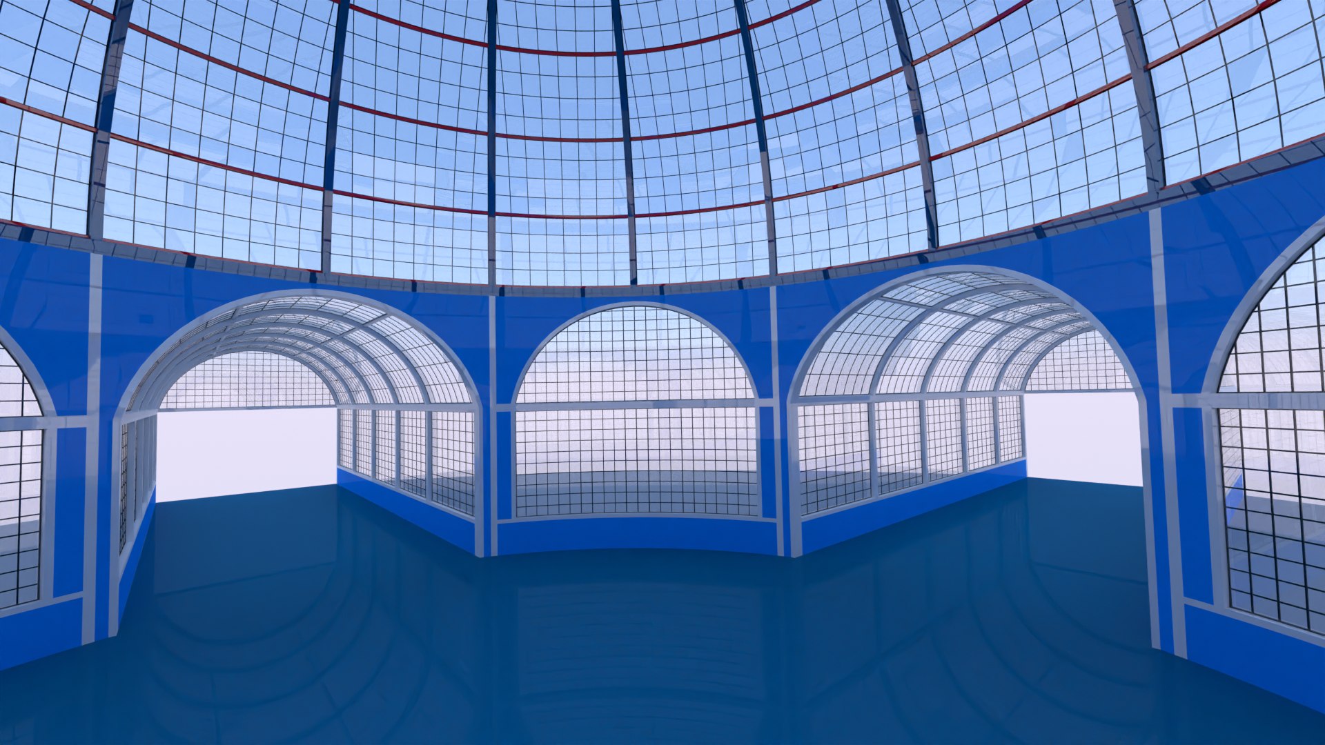 Pavilion Glass Building 3D Model - TurboSquid 2149272