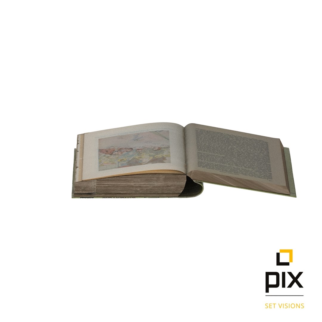 Realistic Old Book Worn 3d Max