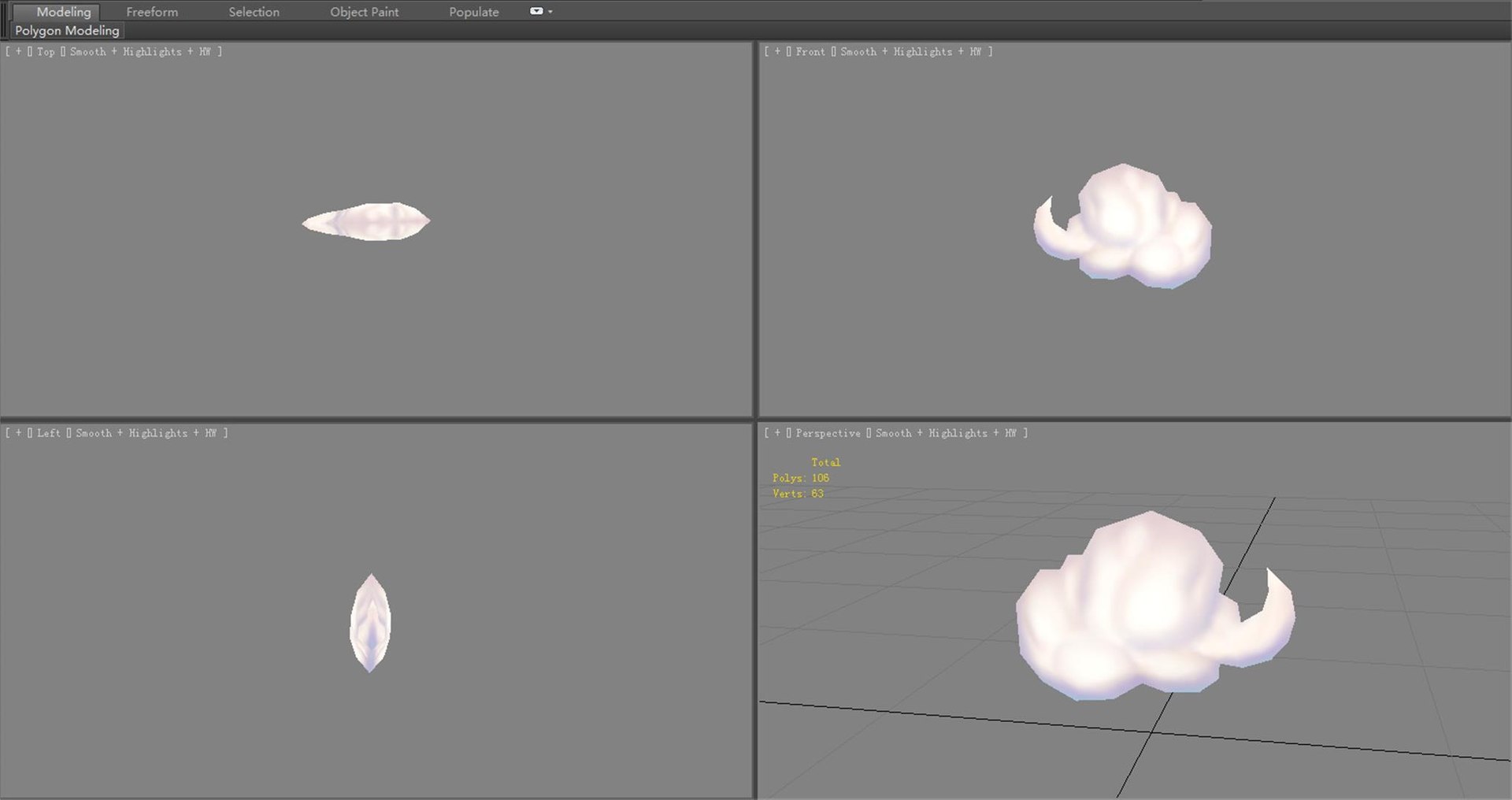 Cartoon A Cloud-3 3D Model - TurboSquid 2113648