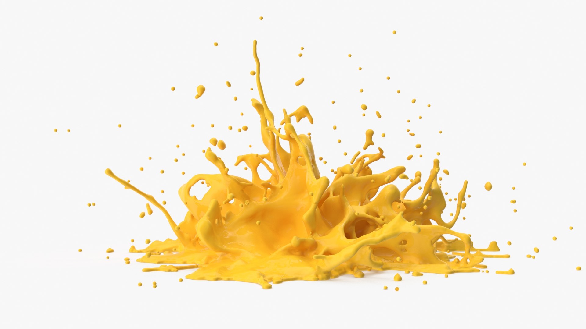Yellow Splash 21 3D Model - TurboSquid 1872521
