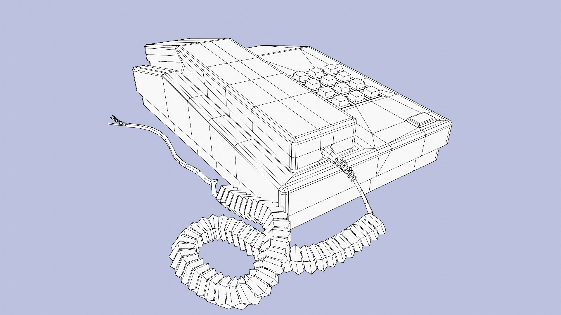 Old Office Phone model - TurboSquid 2016047