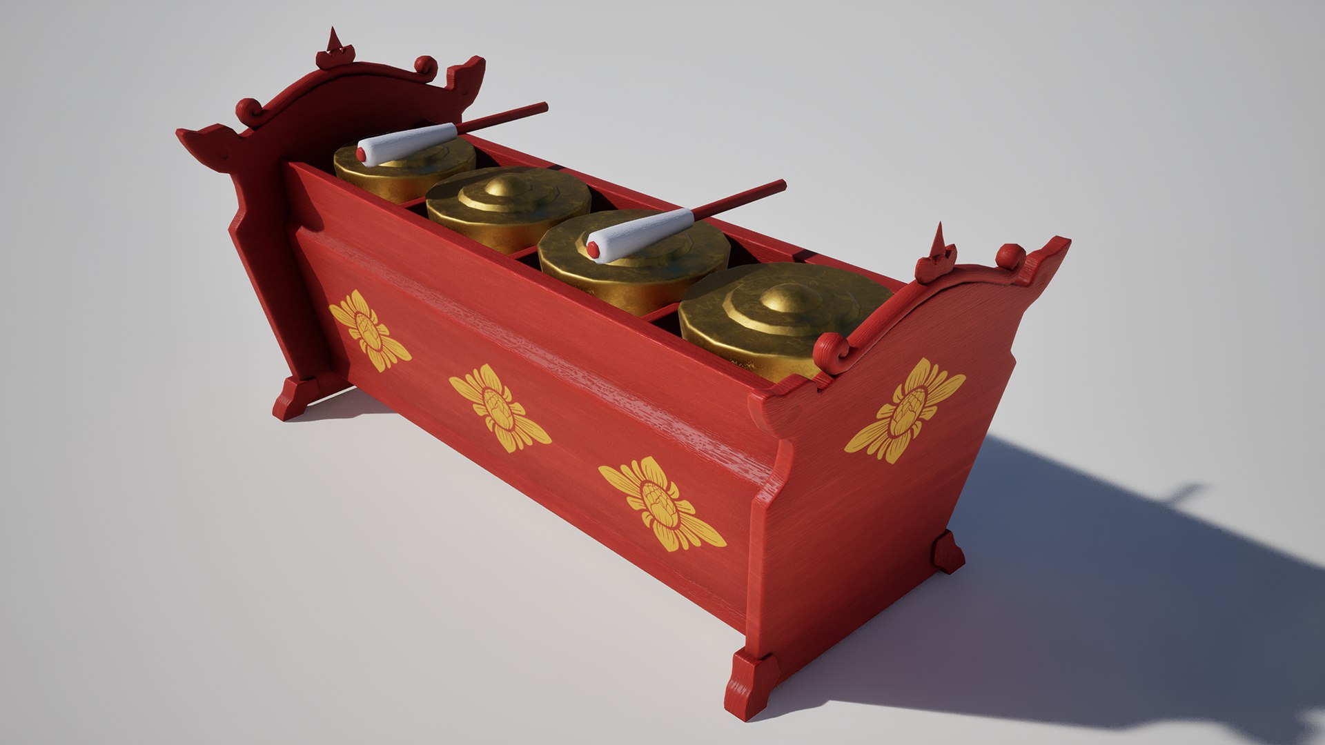 Gamelan Reong Traditional Balinese Instrument Prop Model - TurboSquid ...