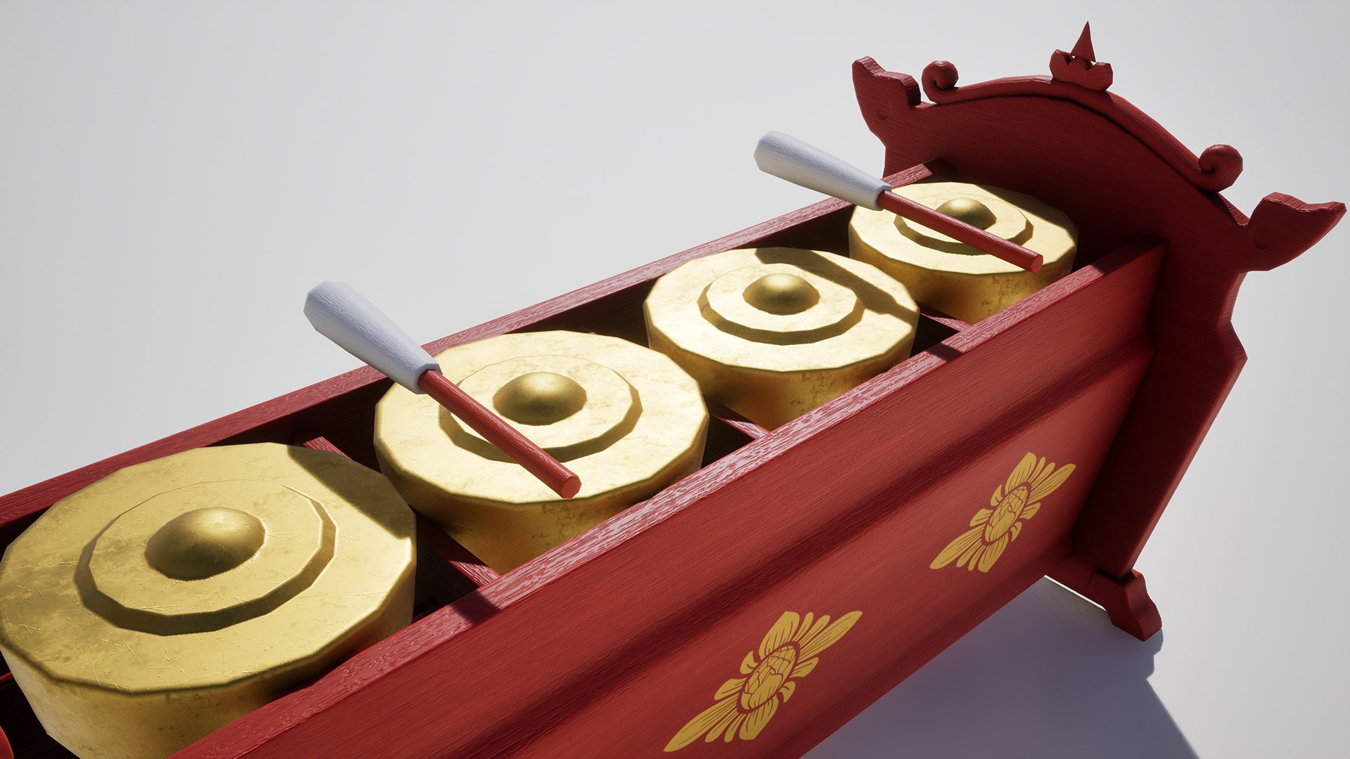 Gamelan Reong Traditional Balinese Instrument Prop Model - TurboSquid ...