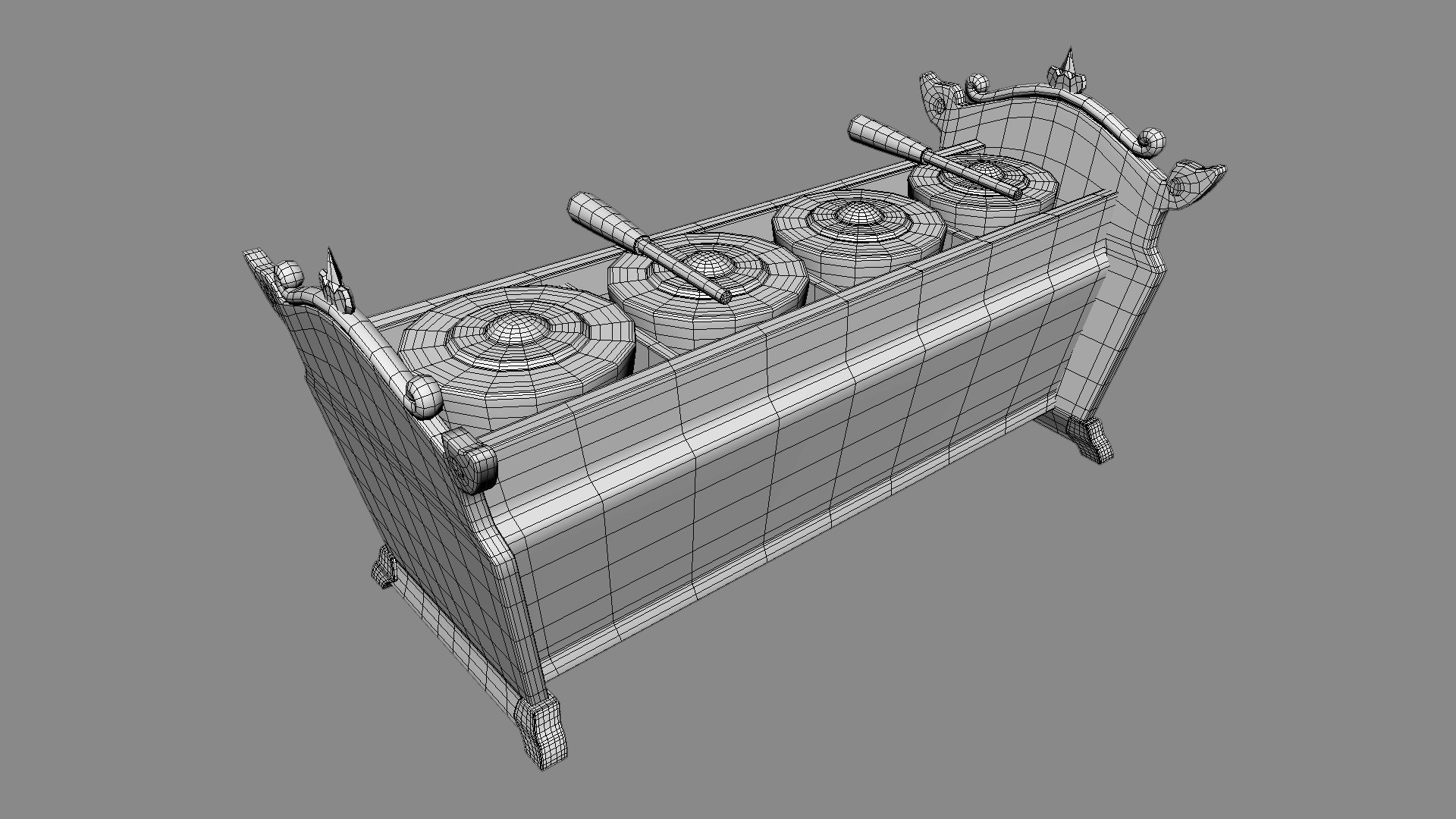 Gamelan Reong Traditional Balinese Instrument Prop Model - TurboSquid ...