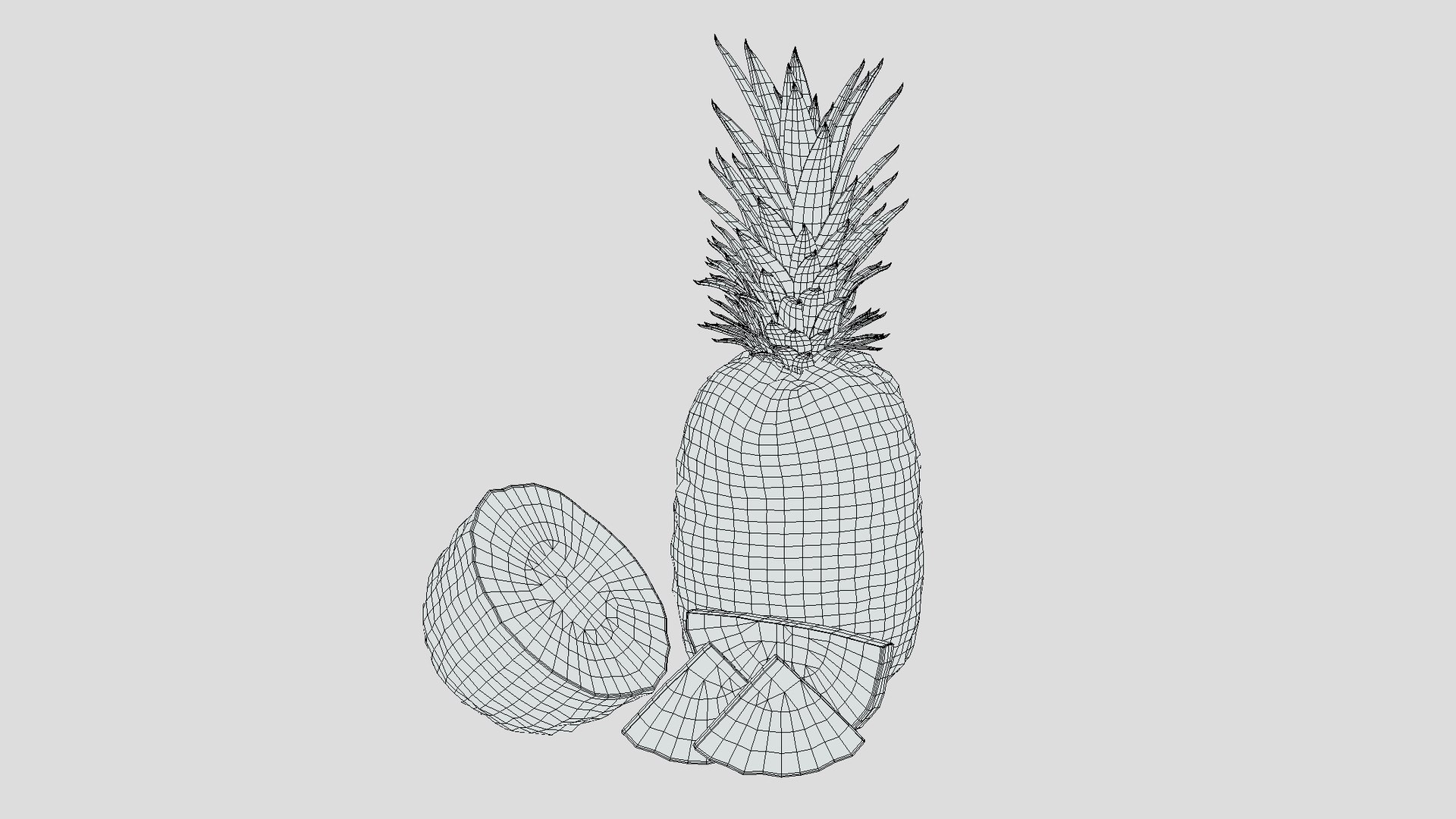 3D Model Pineapple Low Poly - TurboSquid 2274163