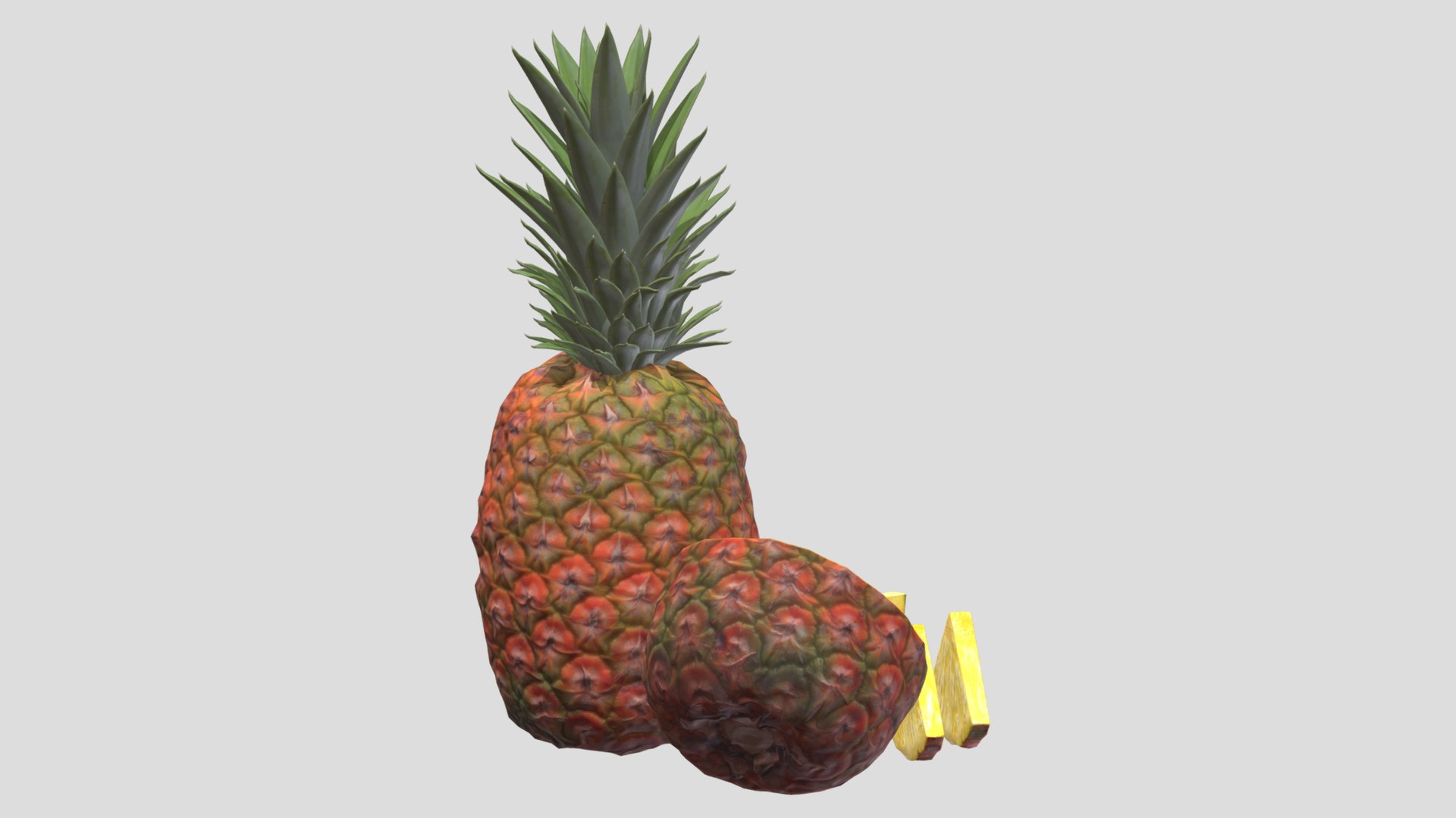 3D Model Pineapple Low Poly - TurboSquid 2274163