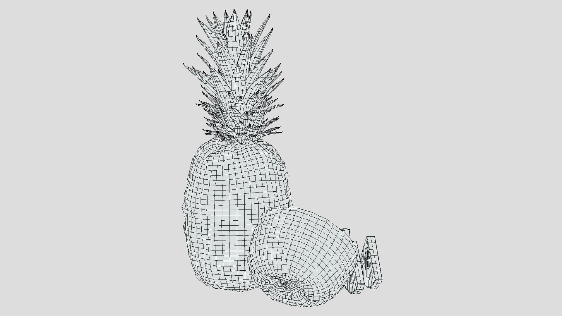 3D Model Pineapple Low Poly - TurboSquid 2274163
