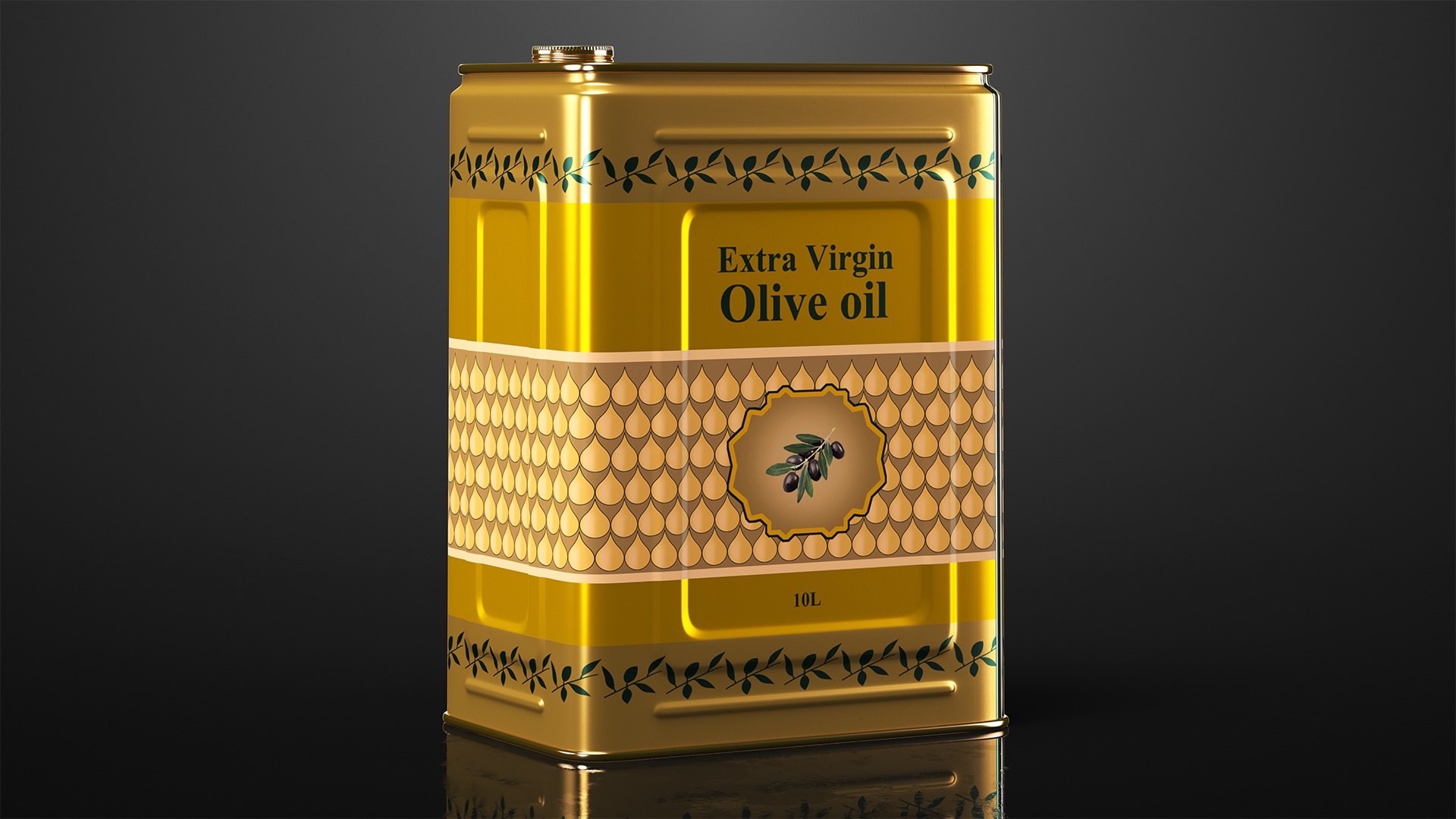 3D Model Olive Oil Tin 10l - TurboSquid 1604066