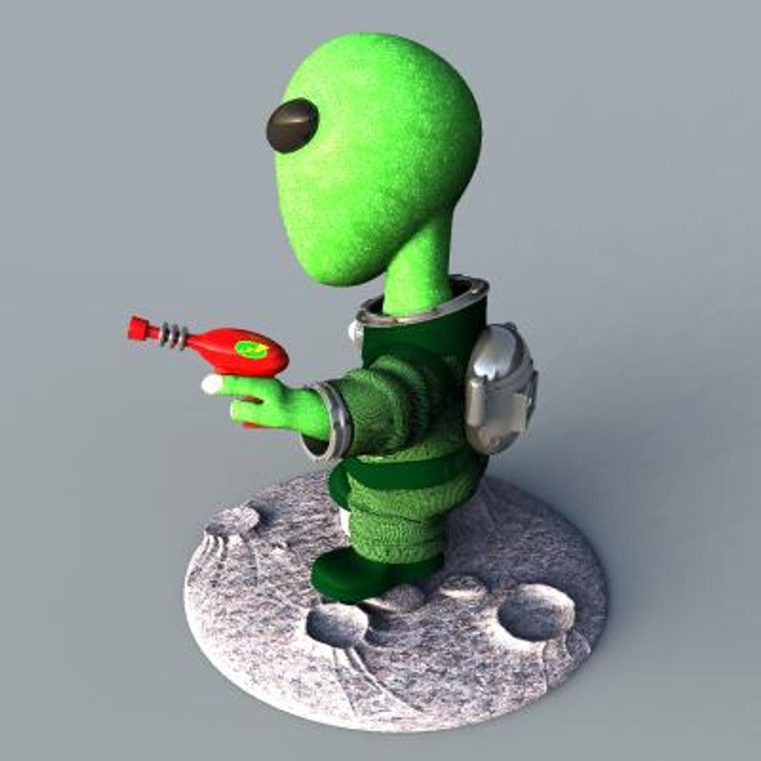 3d Cute Alien Character Model