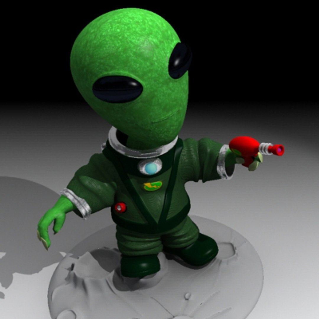 3d Cute Alien Character Model