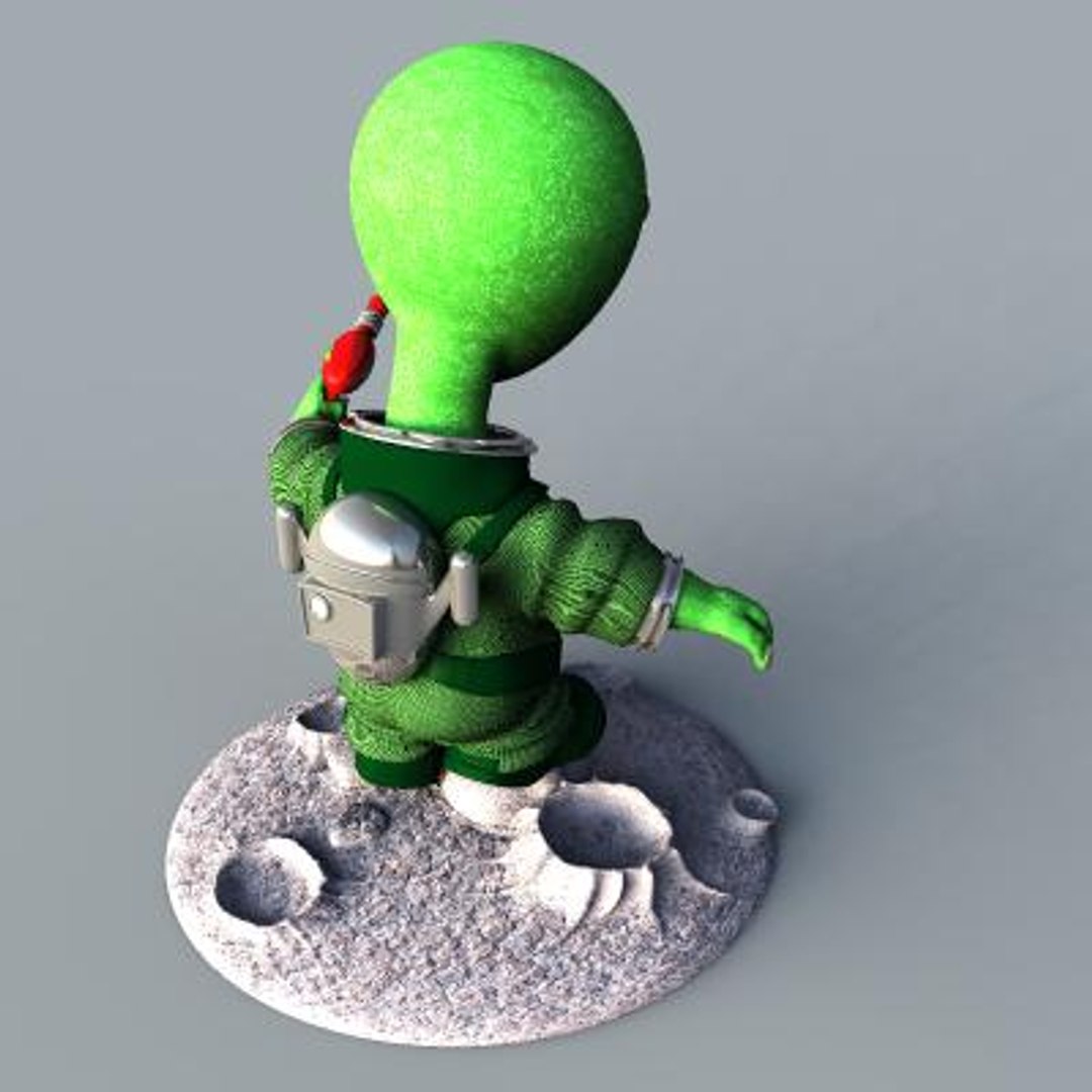 3d Cute Alien Character Model