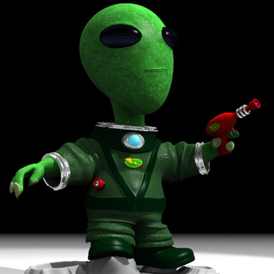 3d Cute Alien Character Model