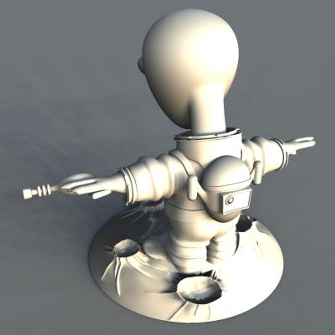 3d Cute Alien Character Model