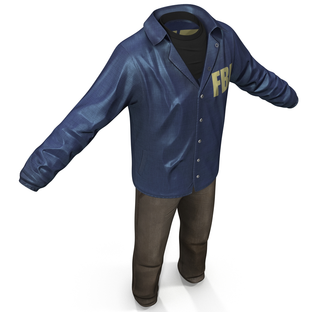 fbi agent clothes 2 3d c4d