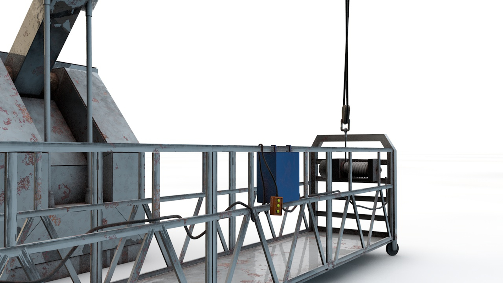 3d model window cleaner platform