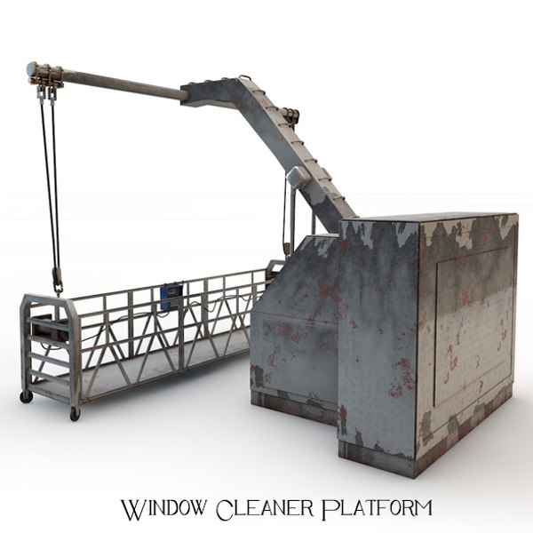 3d model window cleaner platform