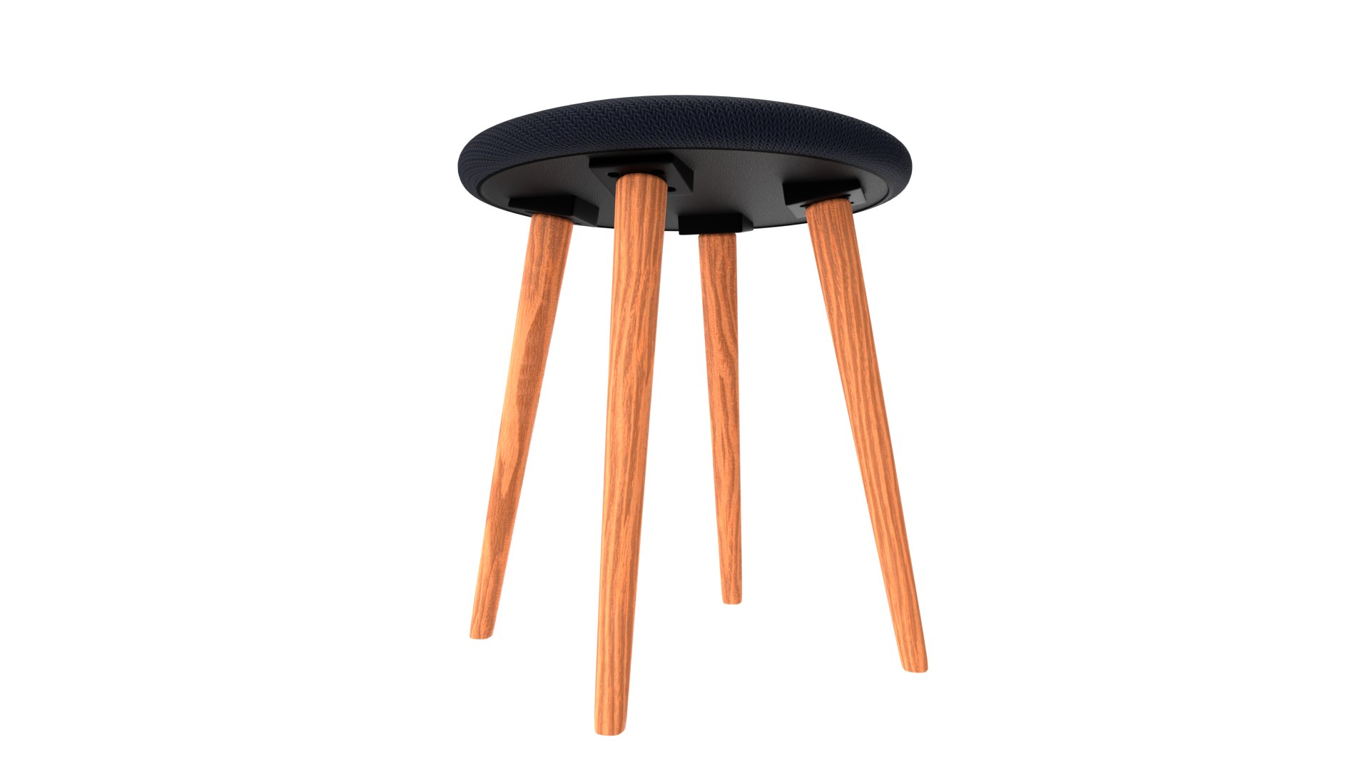 Stool Fabric Wood 3D Model - TurboSquid 1692920