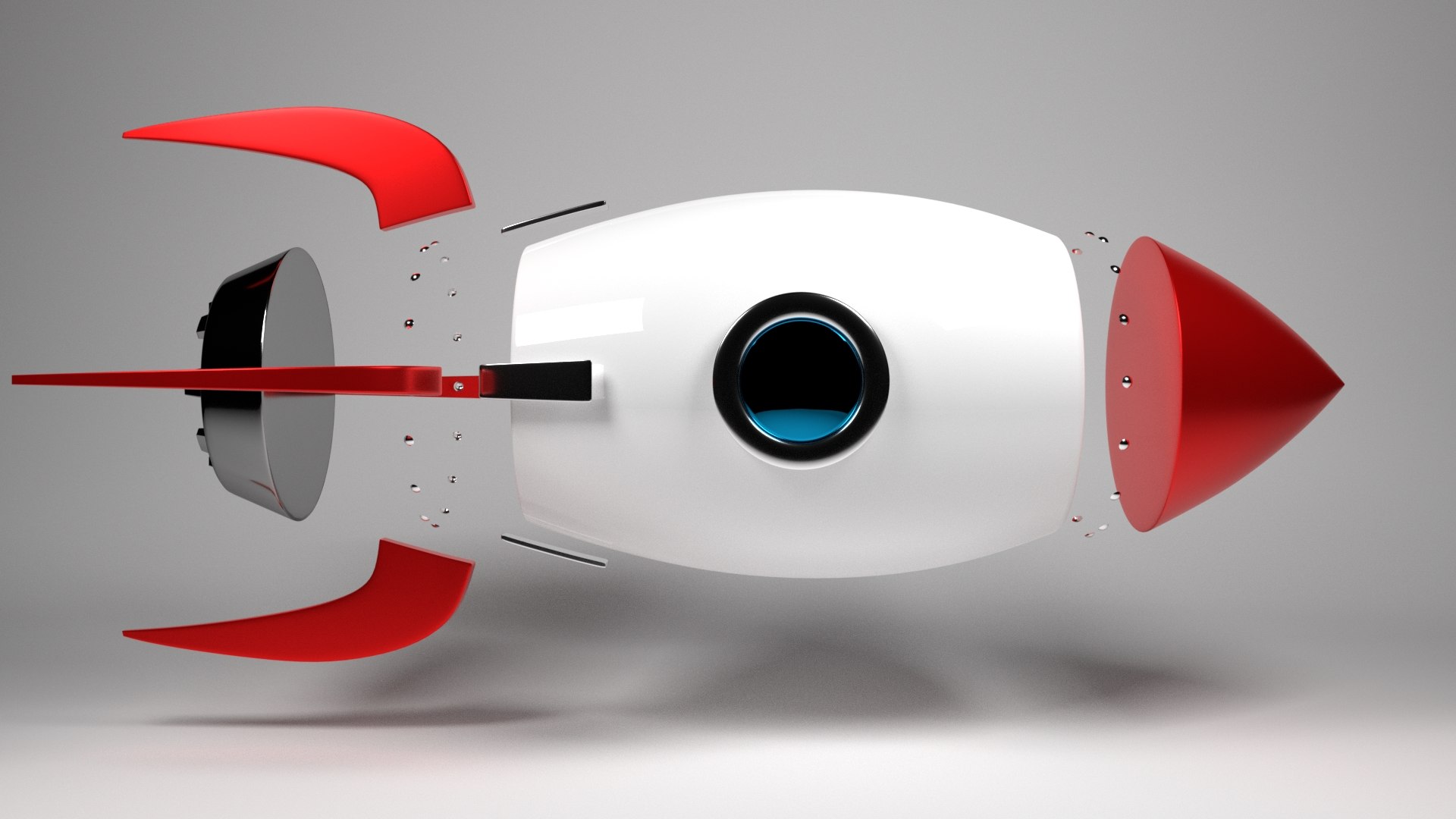 Cartoon rockets 3D model - TurboSquid 1476040