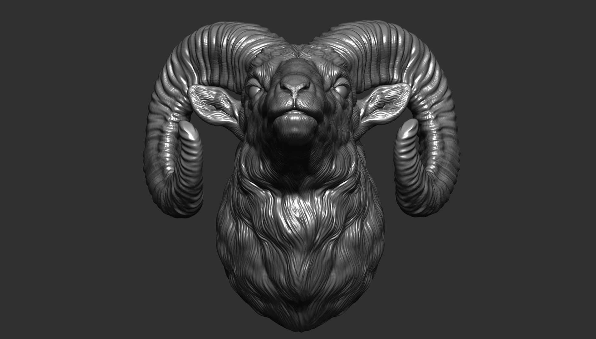 3D Big Horned Ram - TurboSquid 1860062