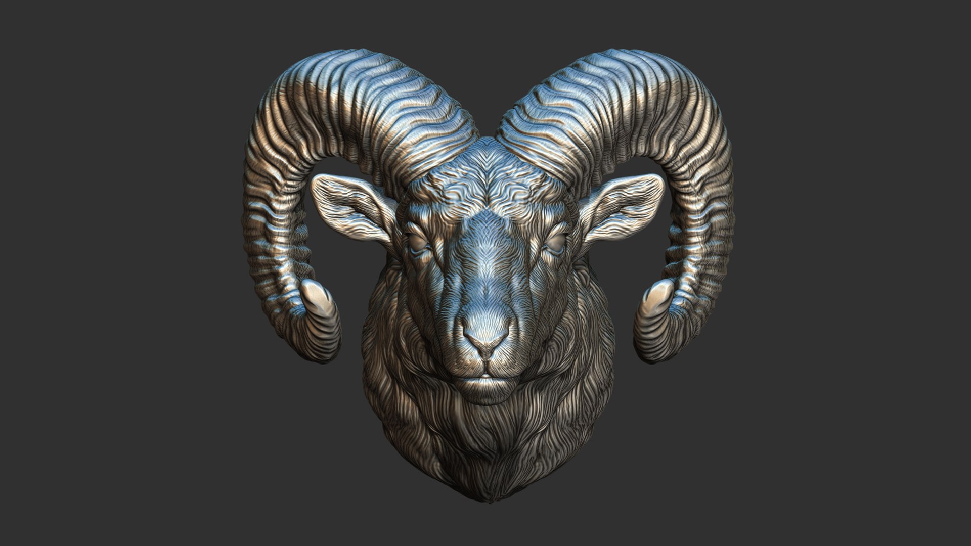 3D Big Horned Ram - TurboSquid 1860062