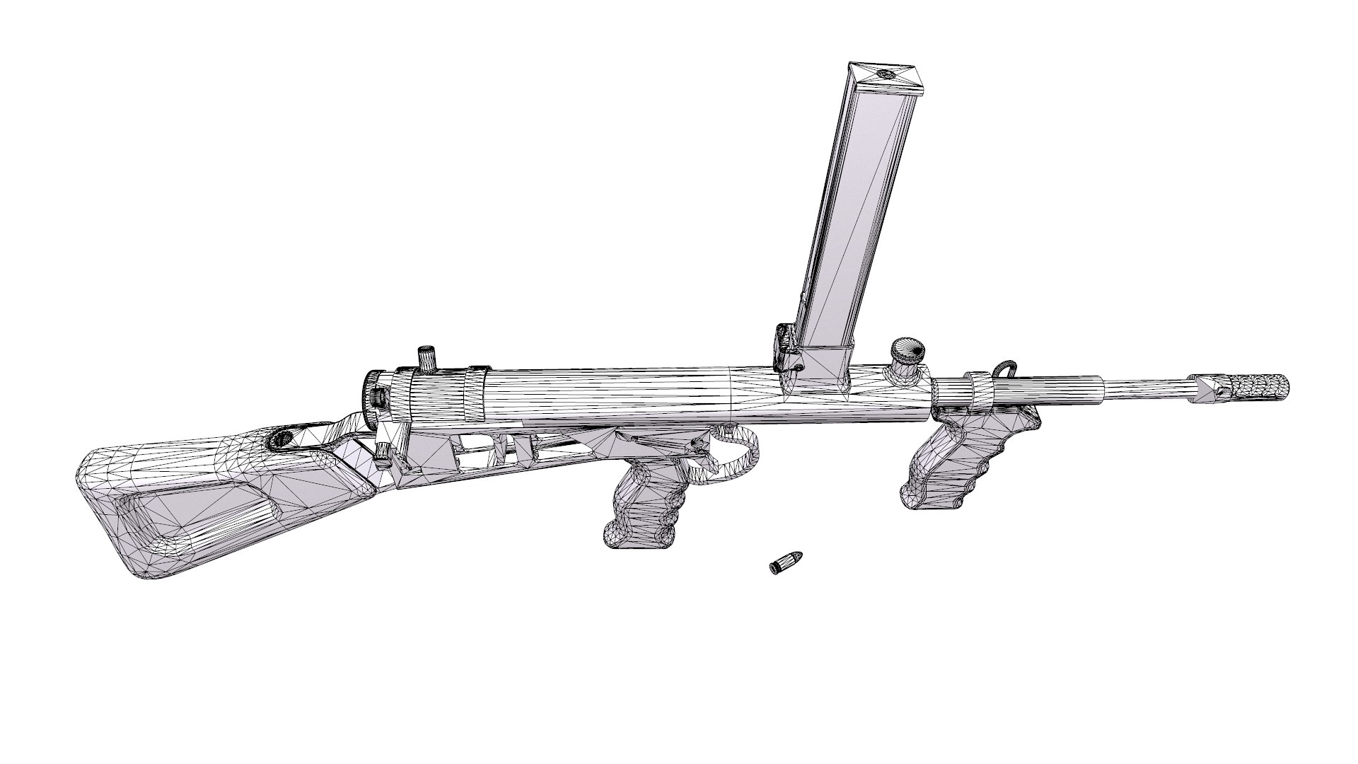 3D Owen Gun MK 2 Low-poly PBR - TurboSquid 2039791