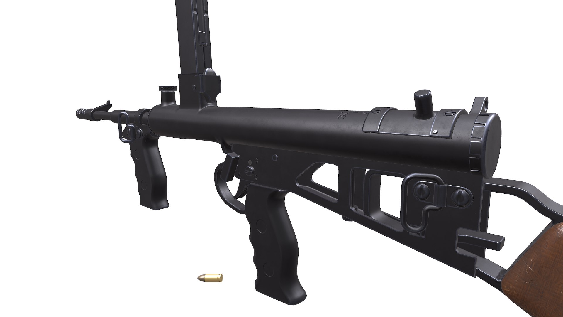 3D Owen Gun MK 2 Low-poly PBR - TurboSquid 2039791