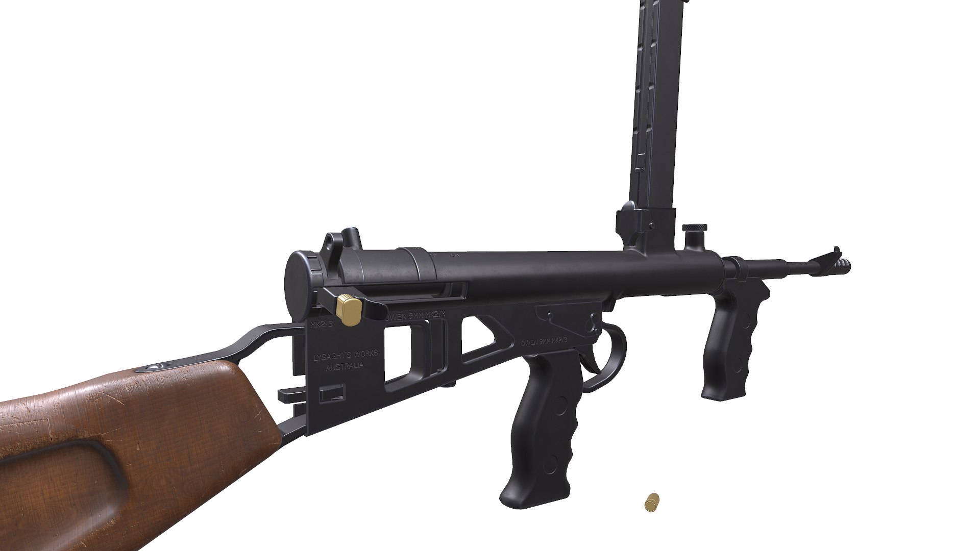3D Owen Gun MK 2 Low-poly PBR - TurboSquid 2039791