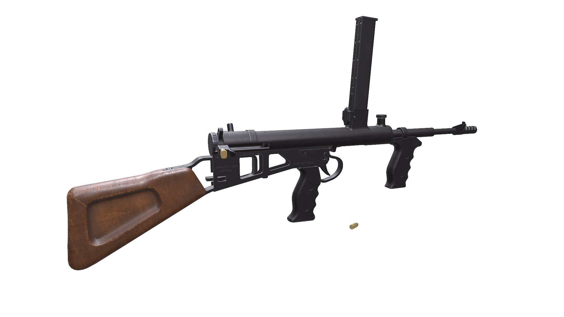 3D Owen Gun MK 2 Low-poly PBR - TurboSquid 2039791