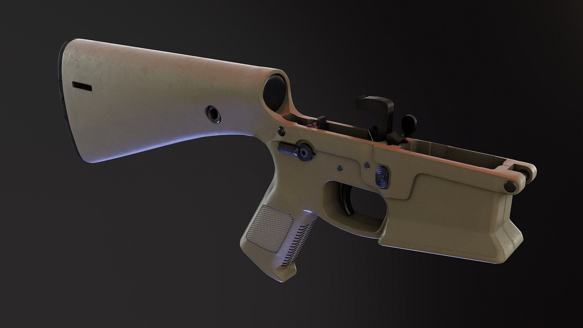 3D Model KP15 Polymer AR15 Receiver - TurboSquid 1831970