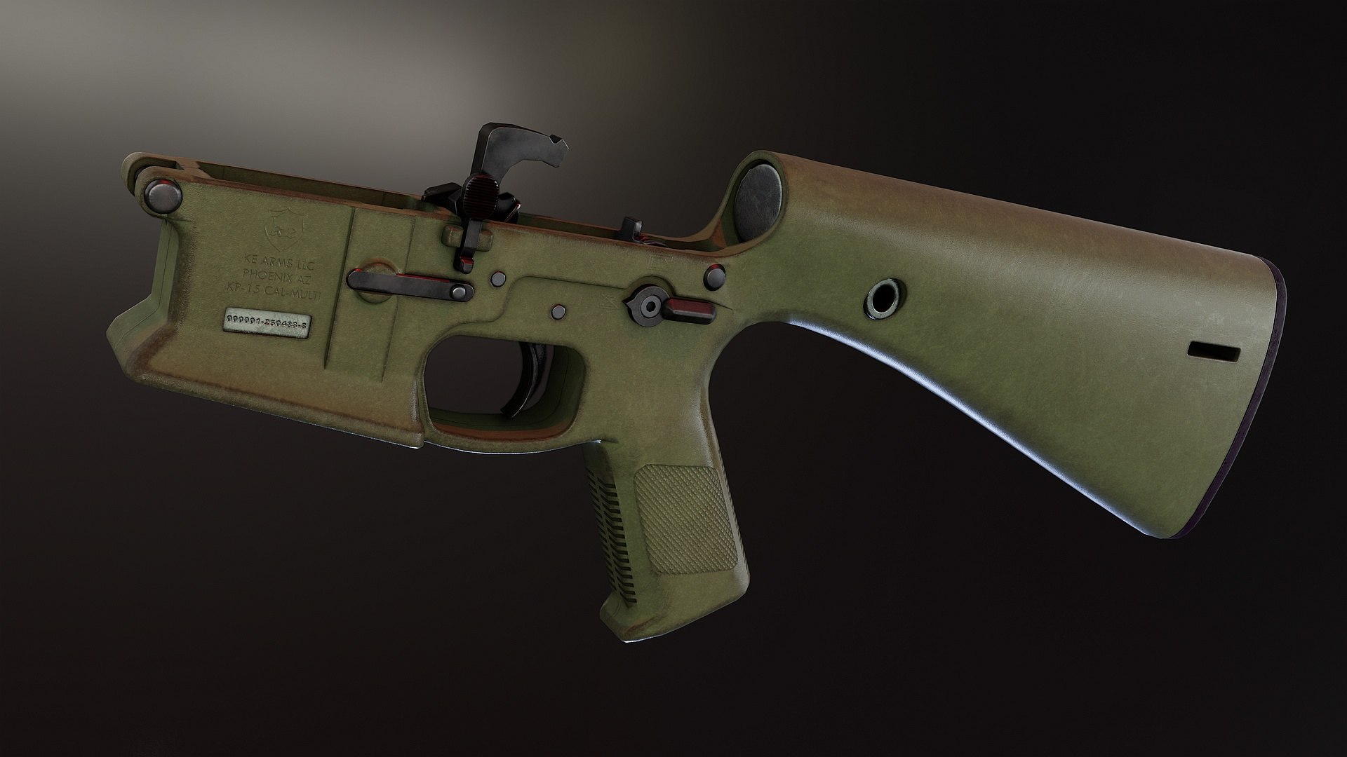 3D Model KP15 Polymer AR15 Receiver - TurboSquid 1831970