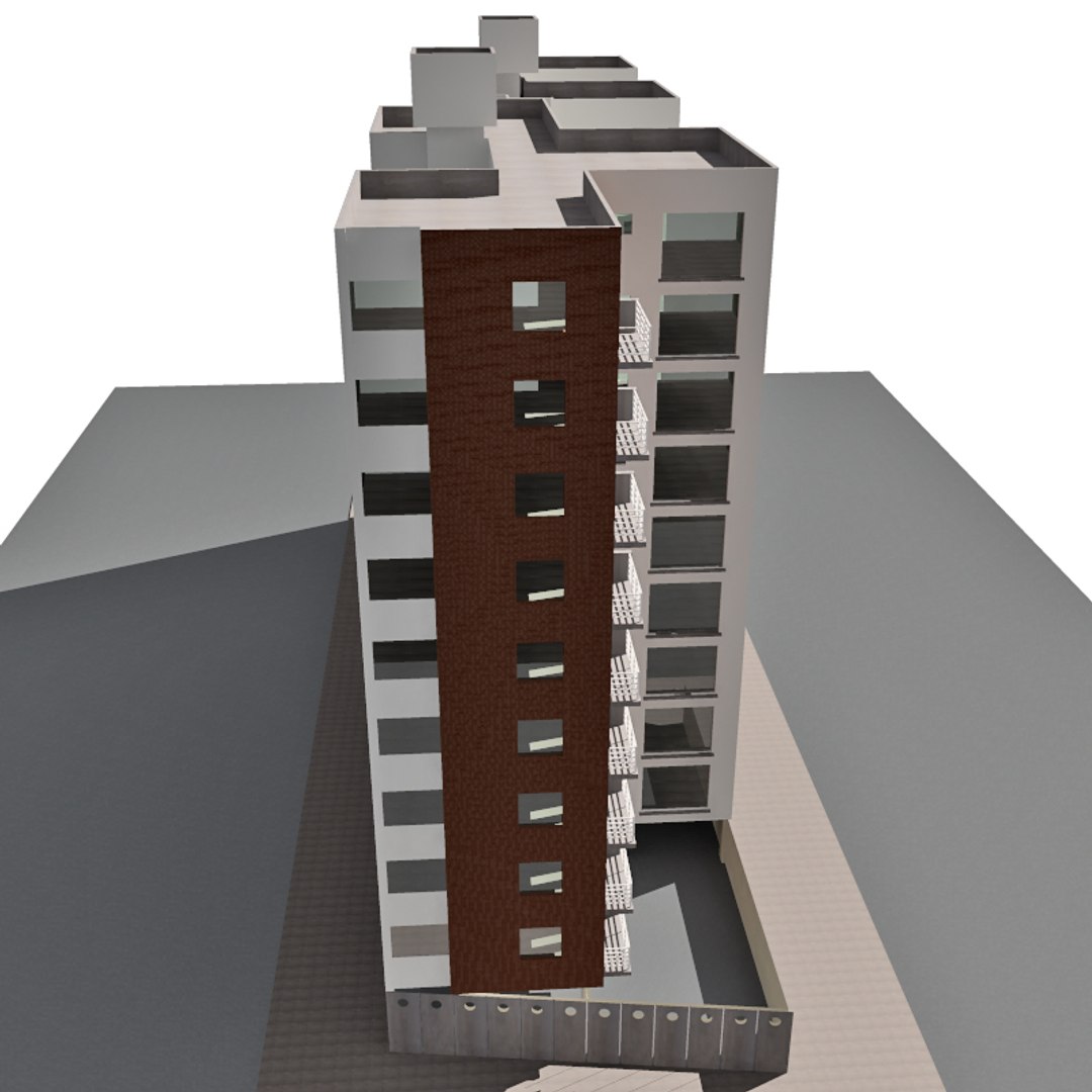 3d Apartment Building Model