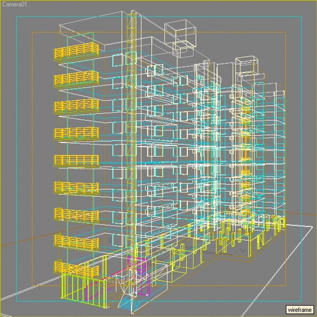3d Apartment Building Model