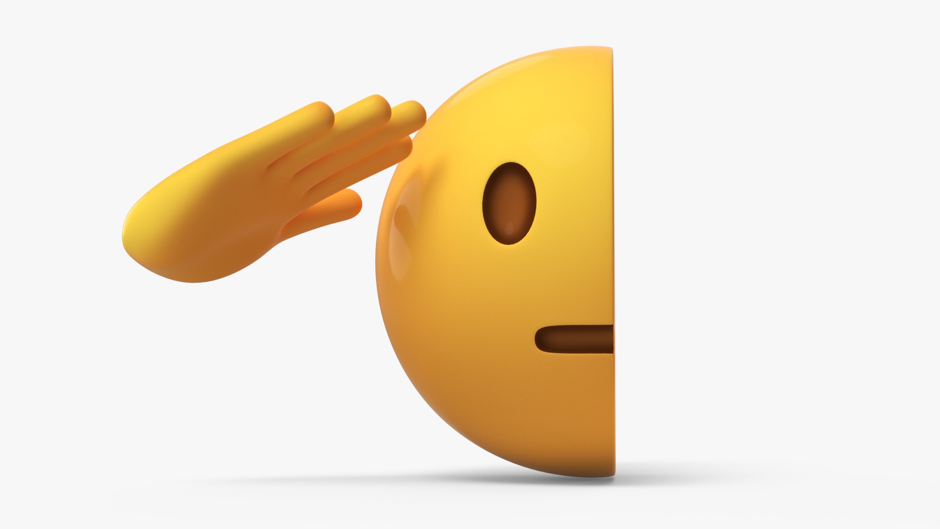3D Emoji Saluting Face Model - TurboSquid 2239275