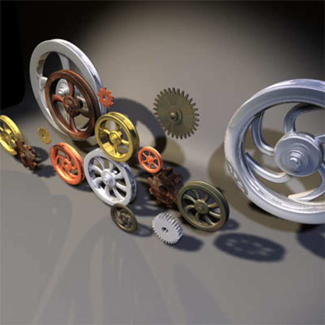 gear pully 01 wheel 3d model