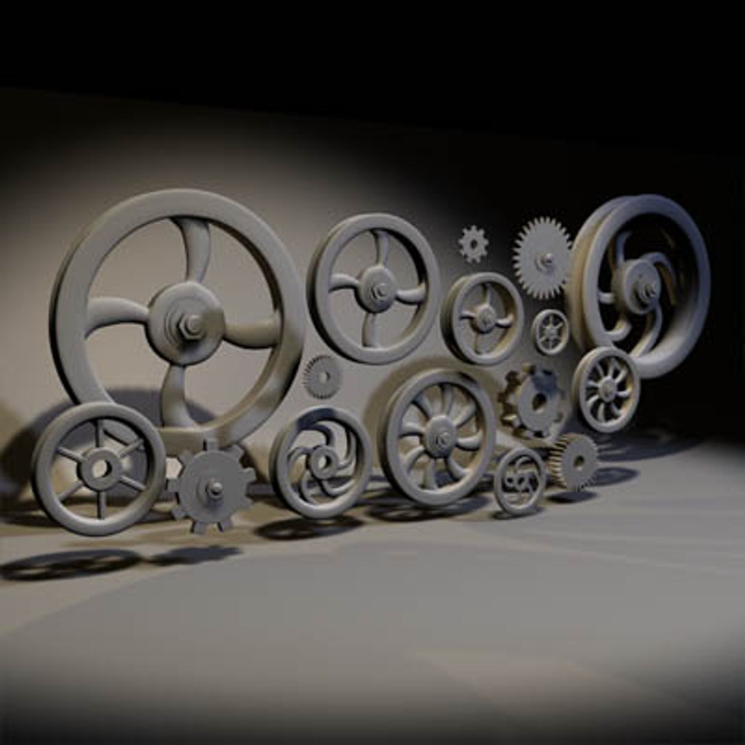 gear pully 01 wheel 3d model