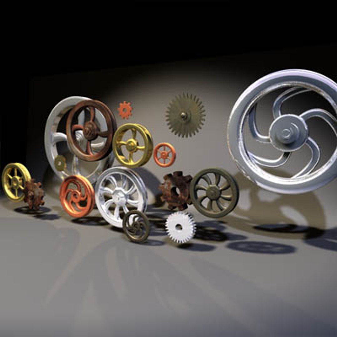 gear pully 01 wheel 3d model
