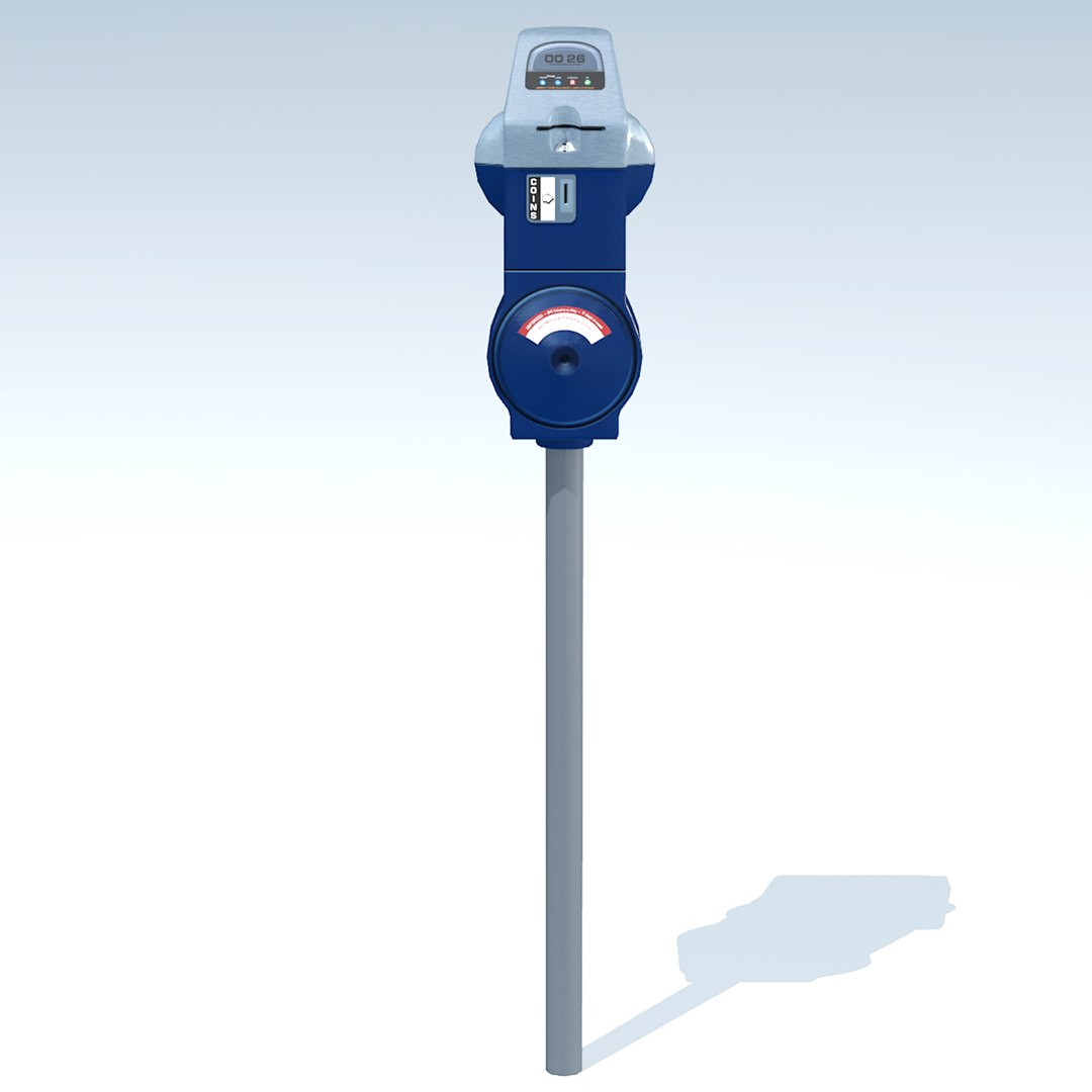 3d Credit Card Parking Meter Model