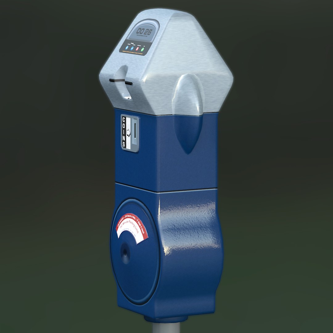 3d Credit Card Parking Meter Model