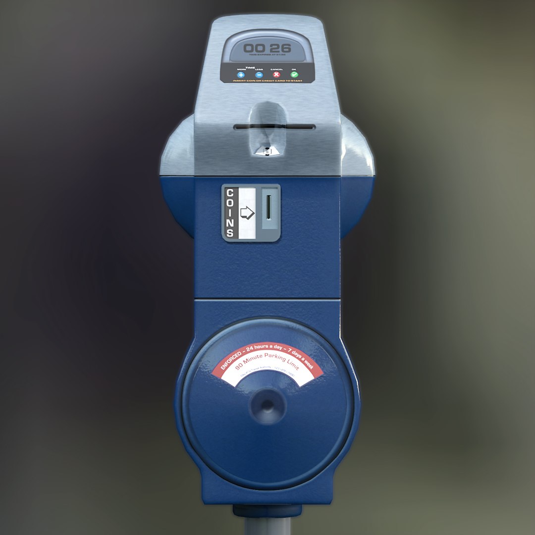 3d Credit Card Parking Meter Model