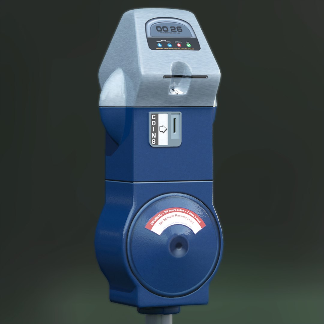 3d Credit Card Parking Meter Model