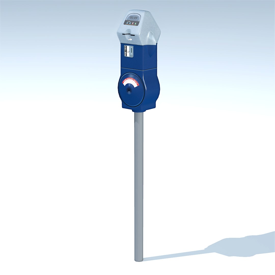 3d Credit Card Parking Meter Model