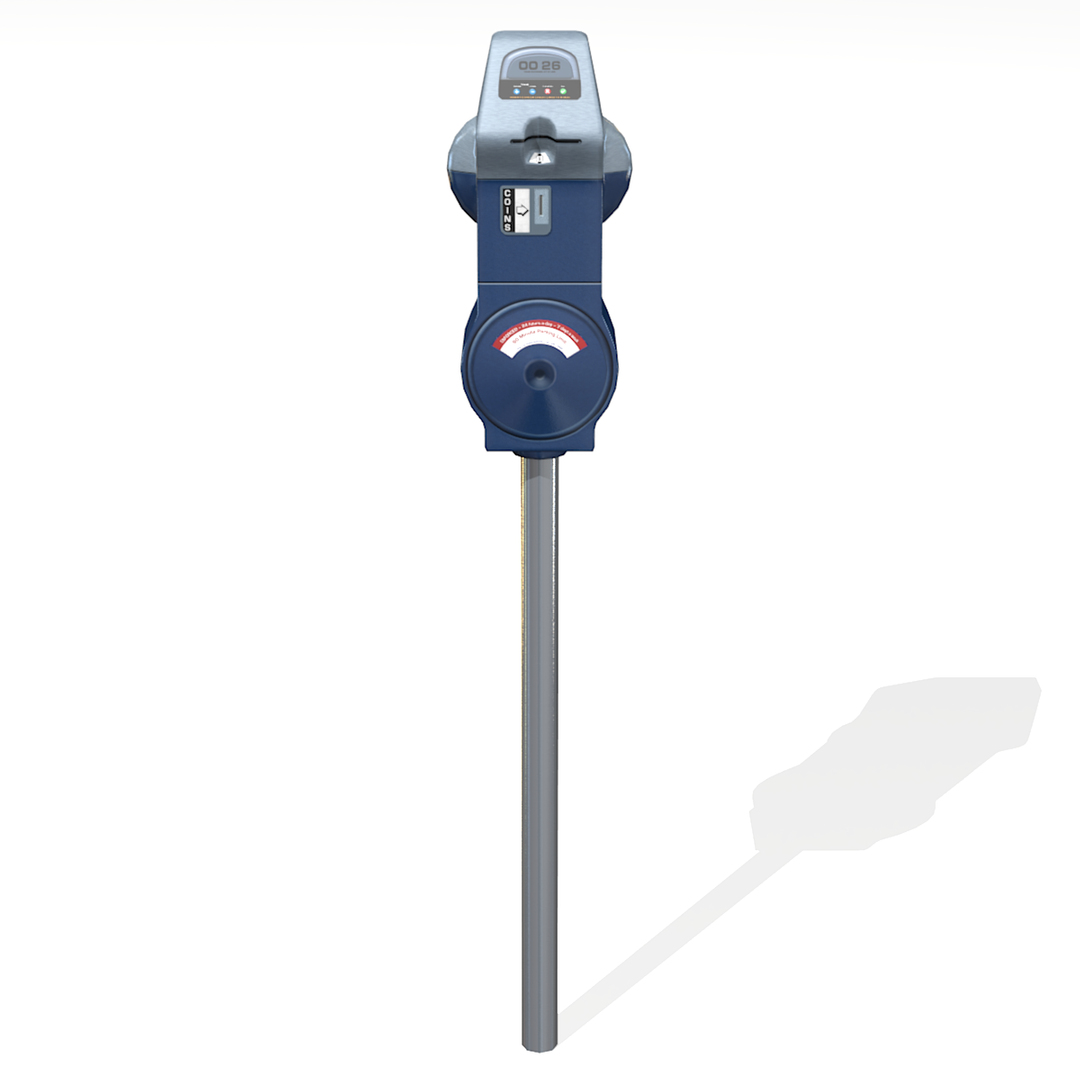 3d Credit Card Parking Meter Model