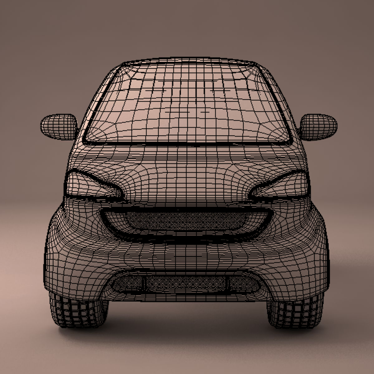 3d model smart car