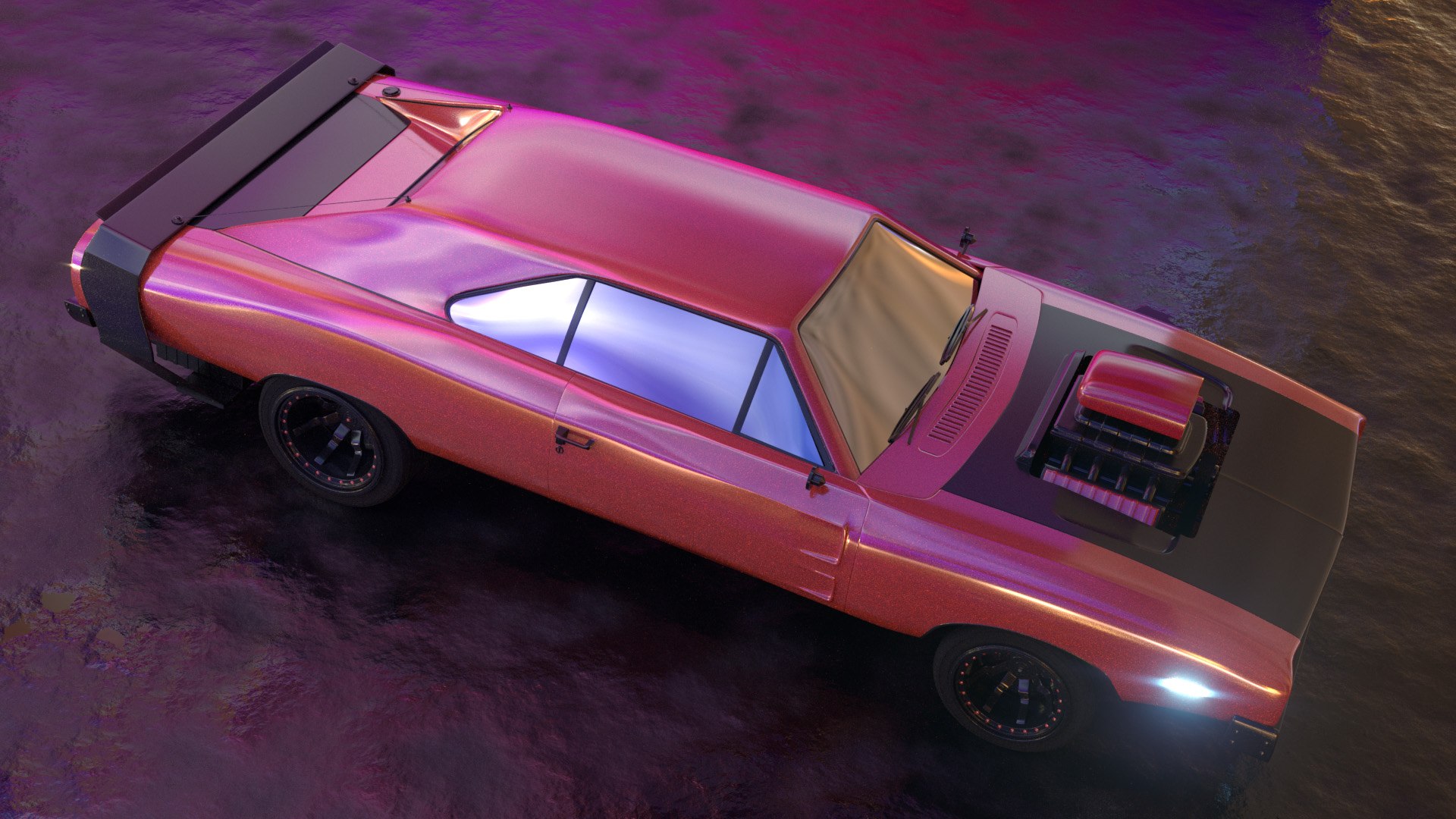 3D Model Retro Futuristic Car - TurboSquid 2178674