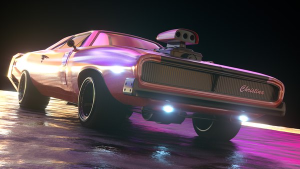 modelo 3d Coche retro futurista - TurboSquid 2178674