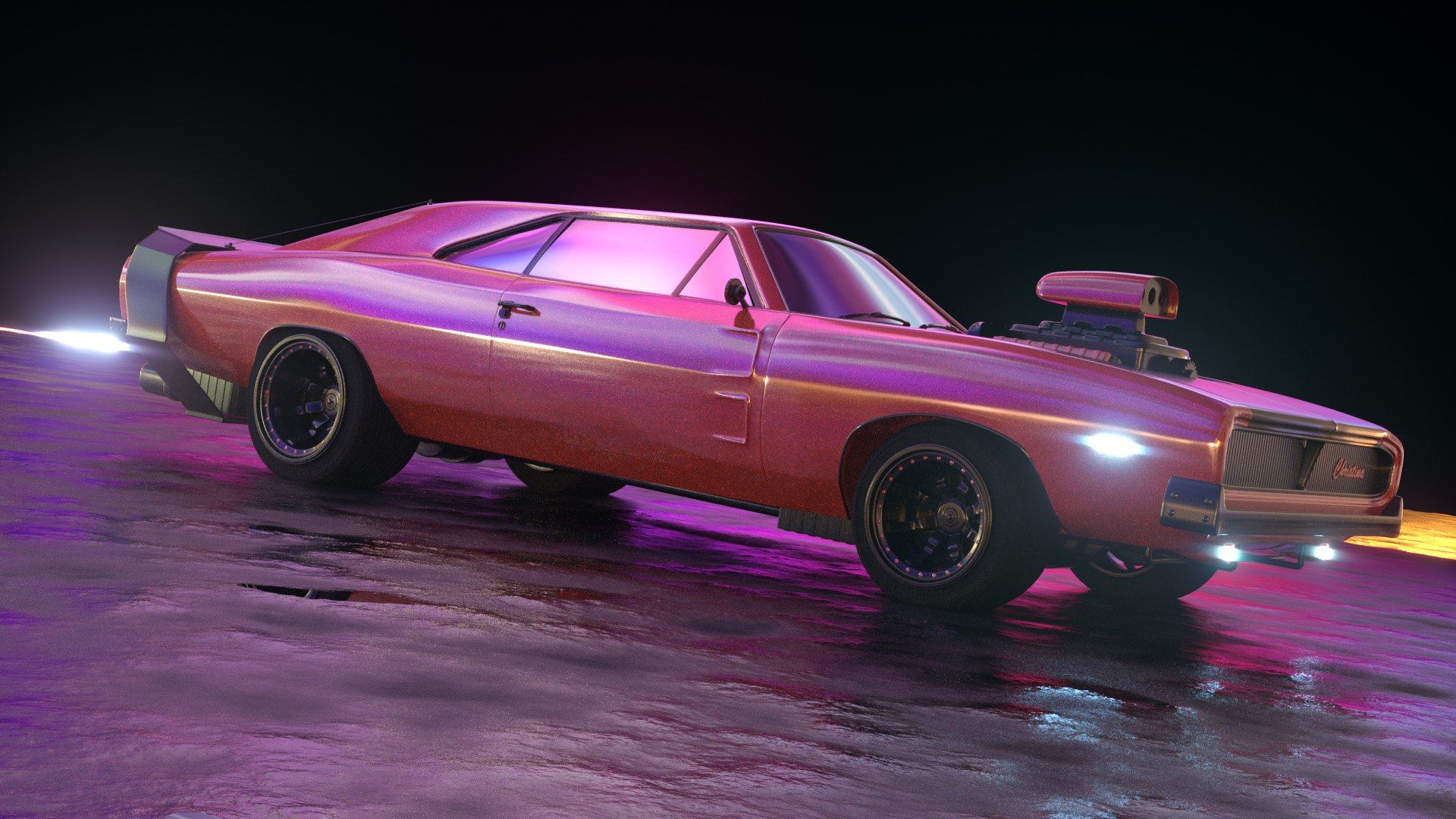 3D Model Retro Futuristic Car - TurboSquid 2178674