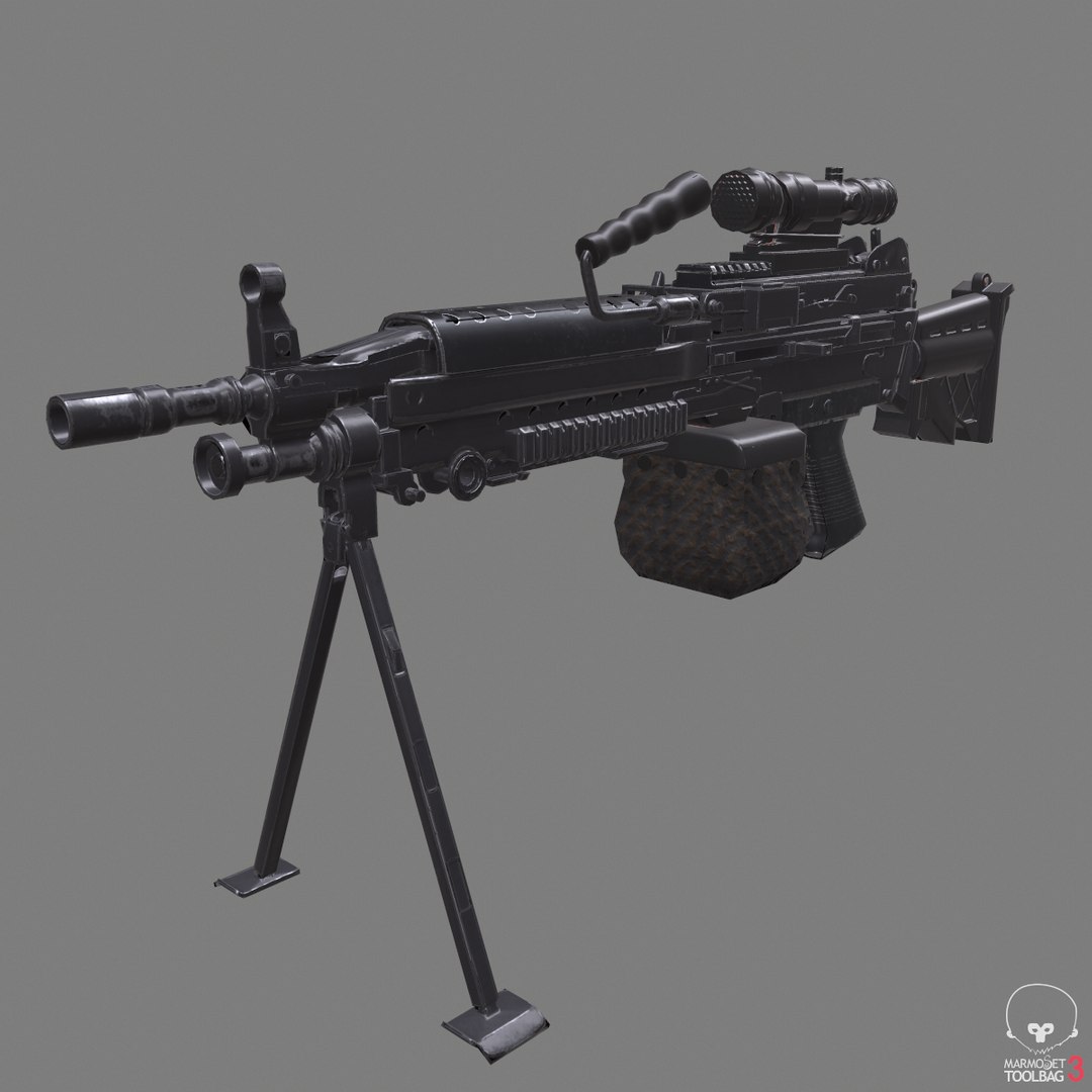 3D M249 Machine Gun Model - TurboSquid 1392265